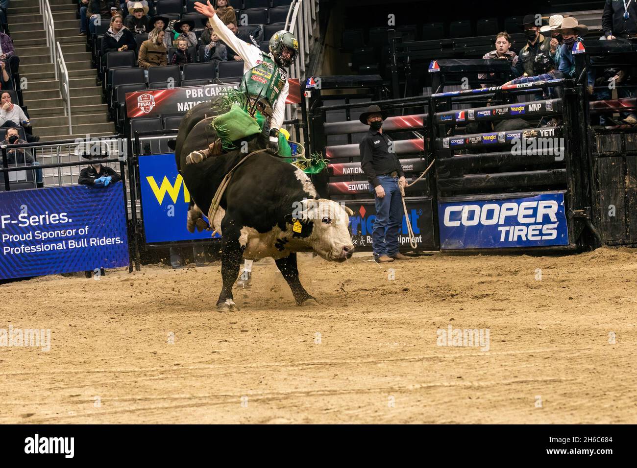 Daylon Swearingen aboard "Home Grown" during the PBR (Professional Bull ...