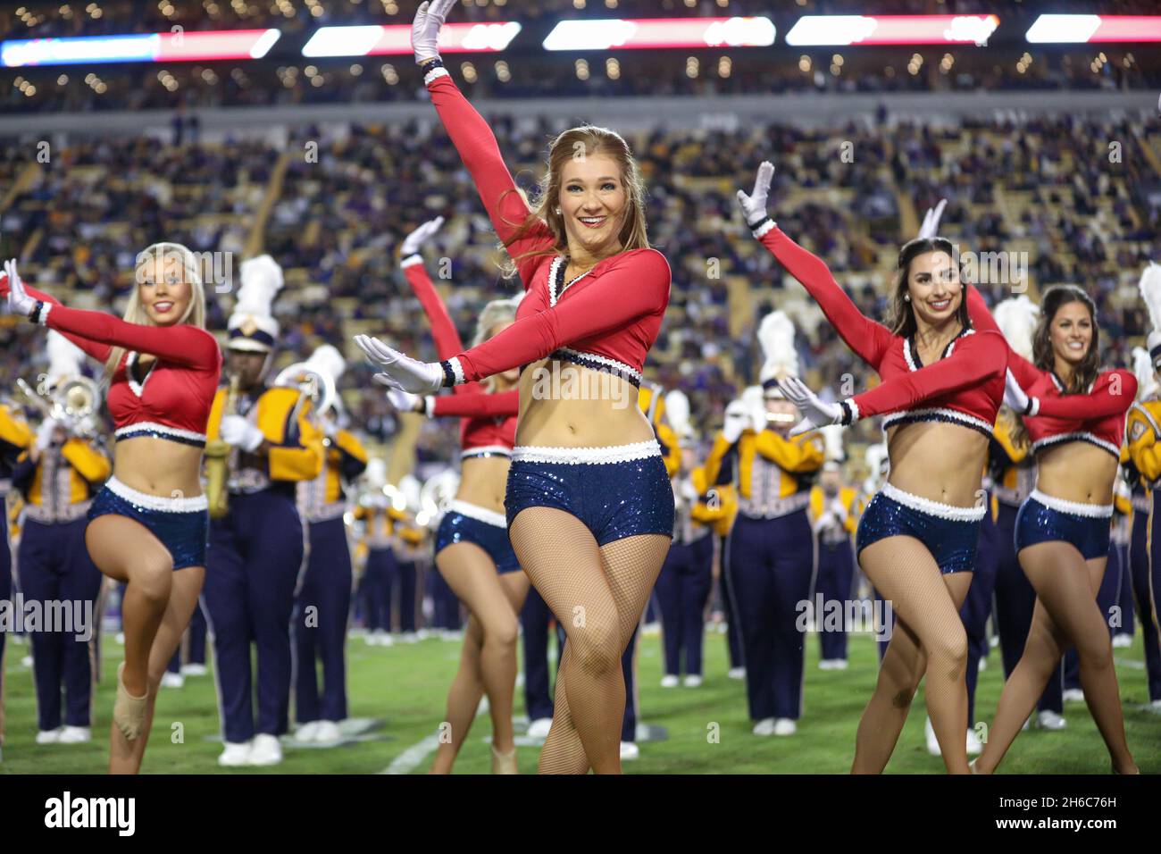 Baton Rouge, LA. November 13, 2021: The LSU Golden Girls perform during ...