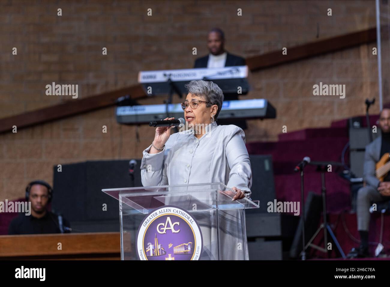 New York, NY - November 14, 2021: Reverend Dr. Elaine Flake speaks ...