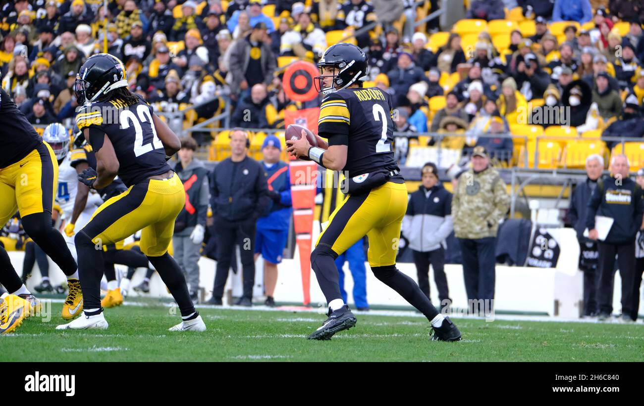 November 14th, 2021: Mason Rudolph #2 during the Pittsburgh Steelers vs ...