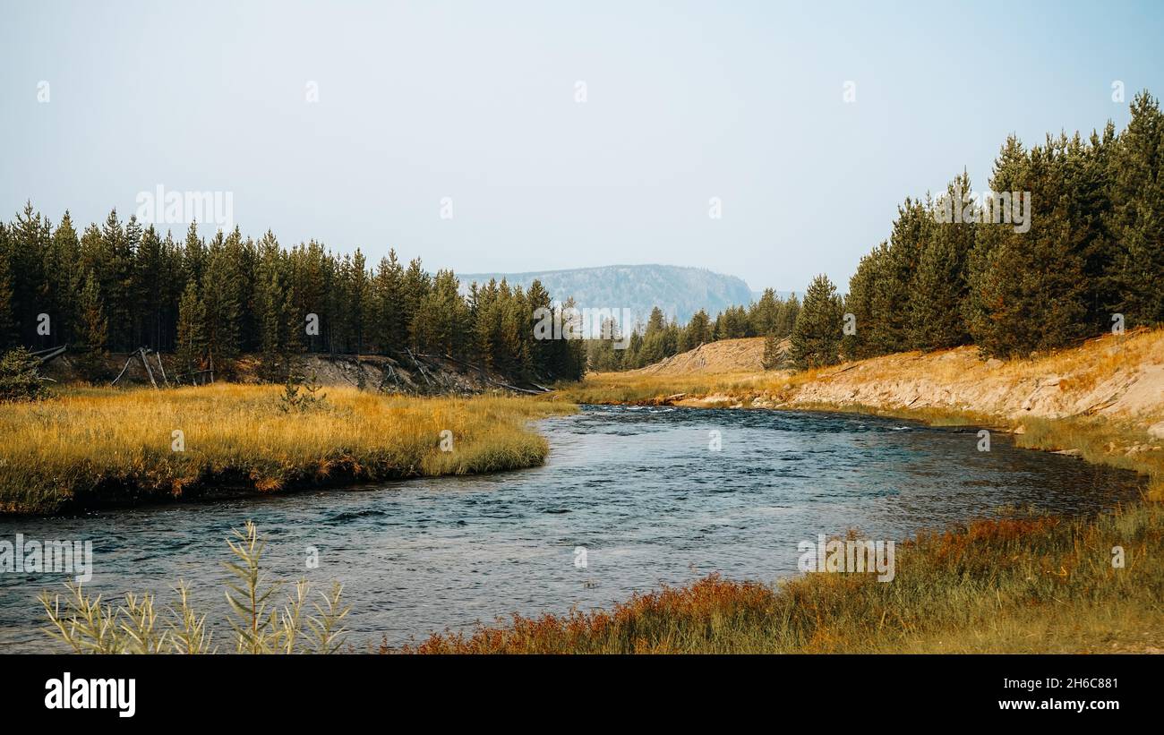 Beautiful view in Yellowstone National Park, USA Stock Photo - Alamy