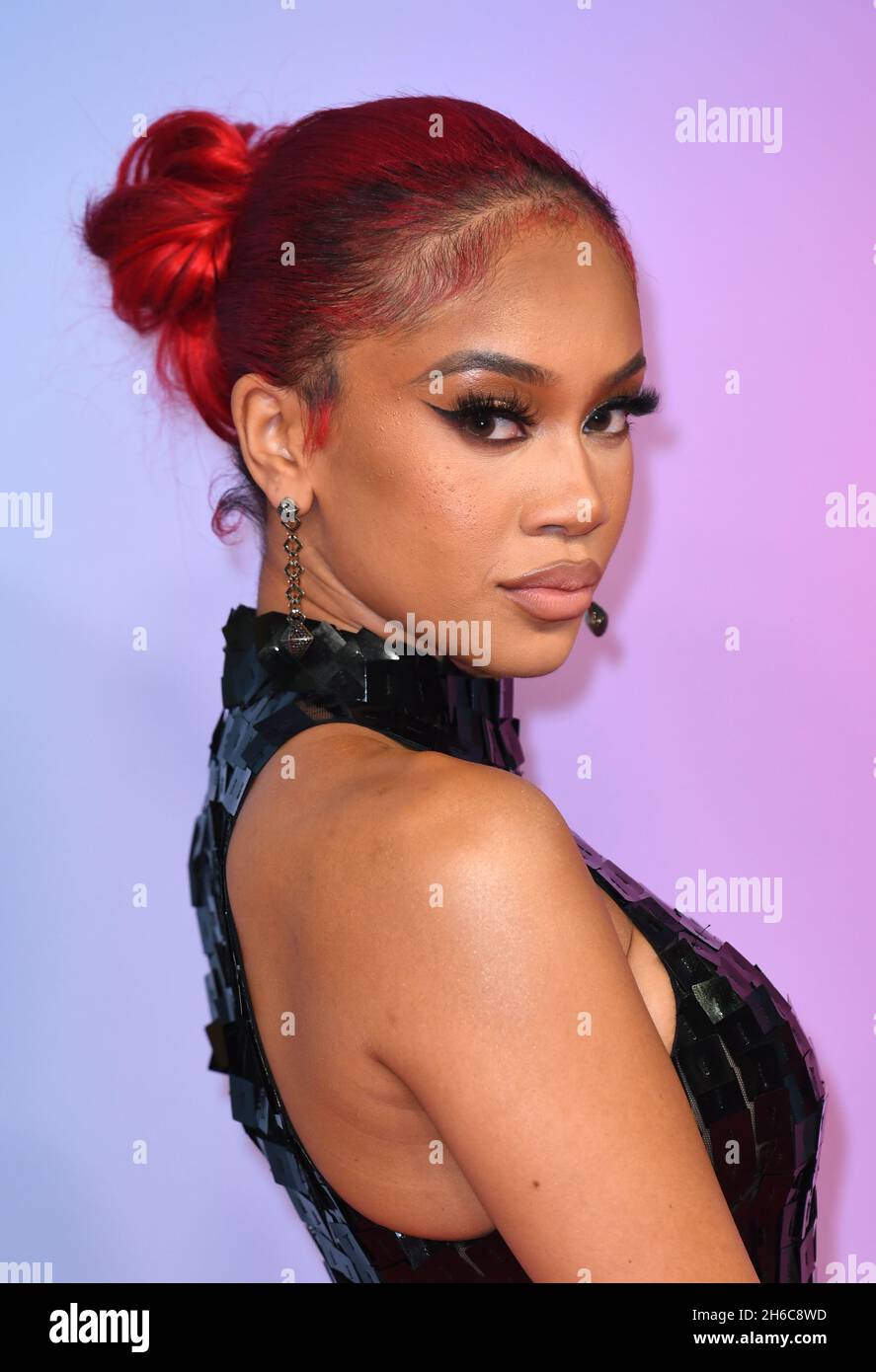 November 14th, 2021, Budapest, Hungary. Saweetie arriving at the 2021 ...