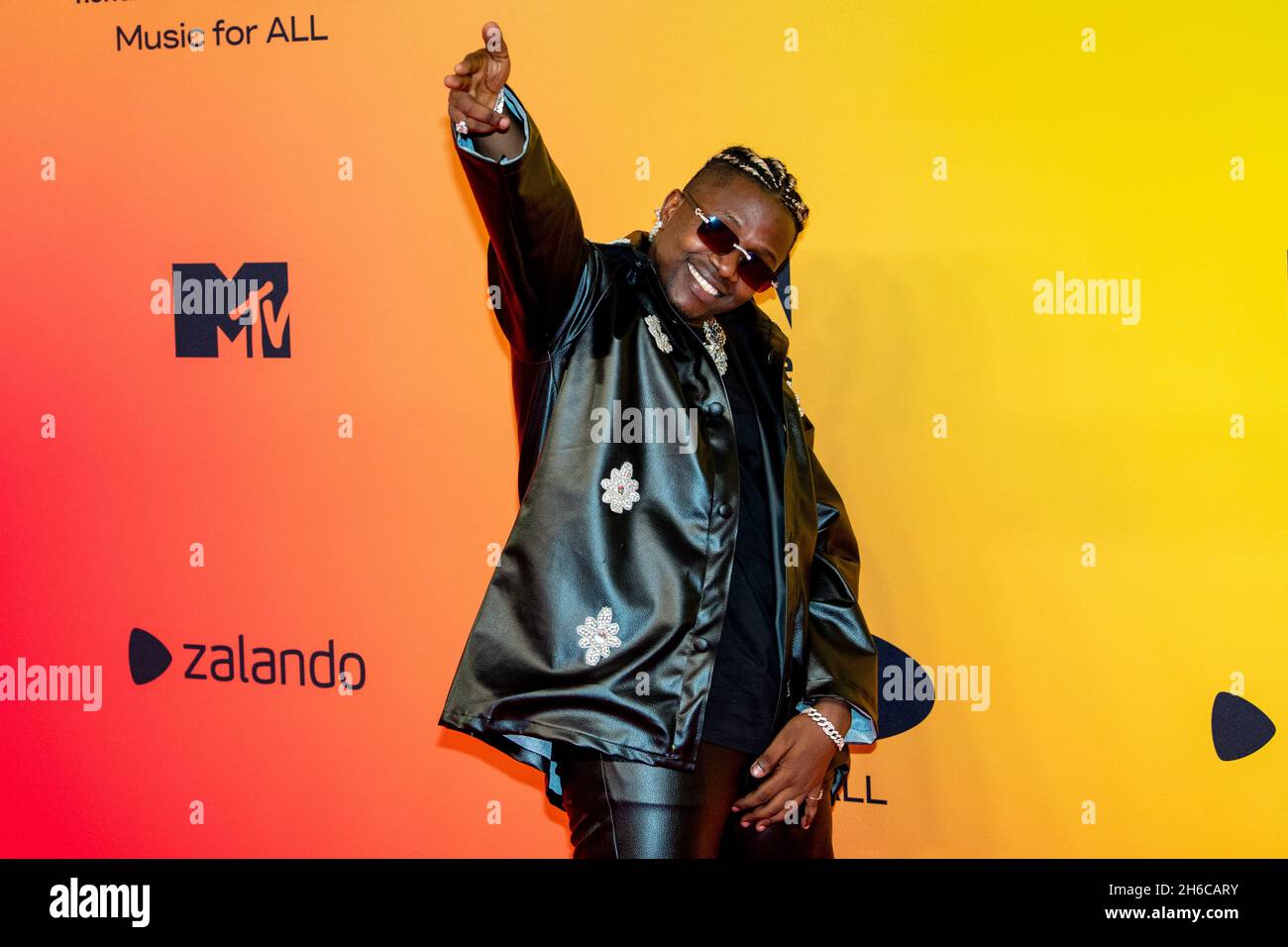 Rayvanny attending the MTV EMAs 2021 at the Laszlo Papp Budapest Sports ...
