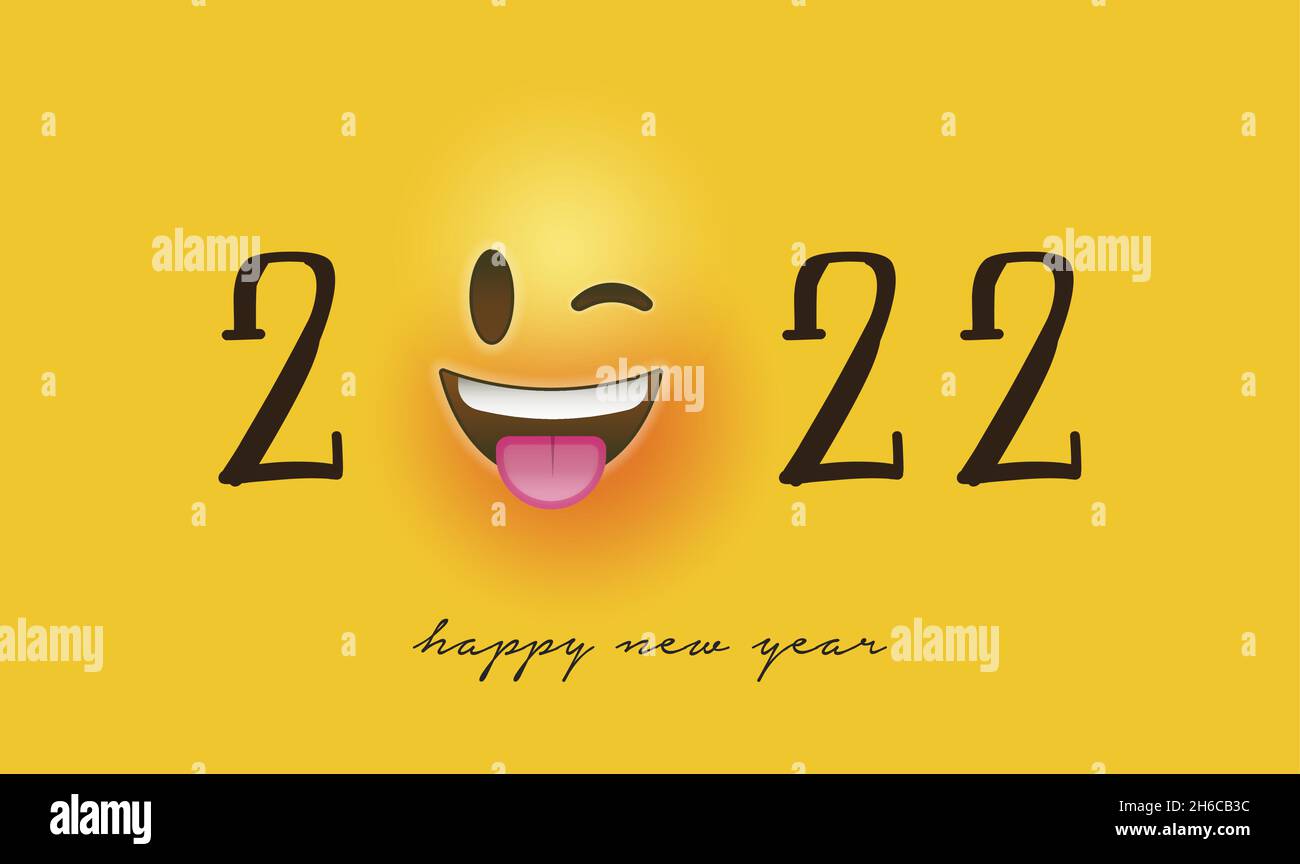 New Year Smiley Icons