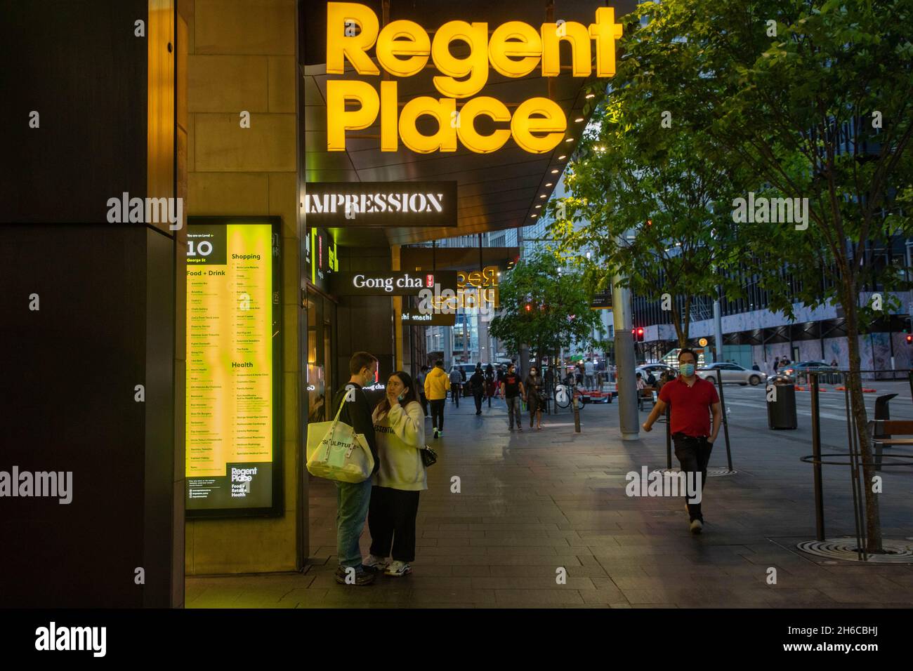 Regent Place Shopping Centre at night, 501 George St, Sydney NSW 2000 ...
