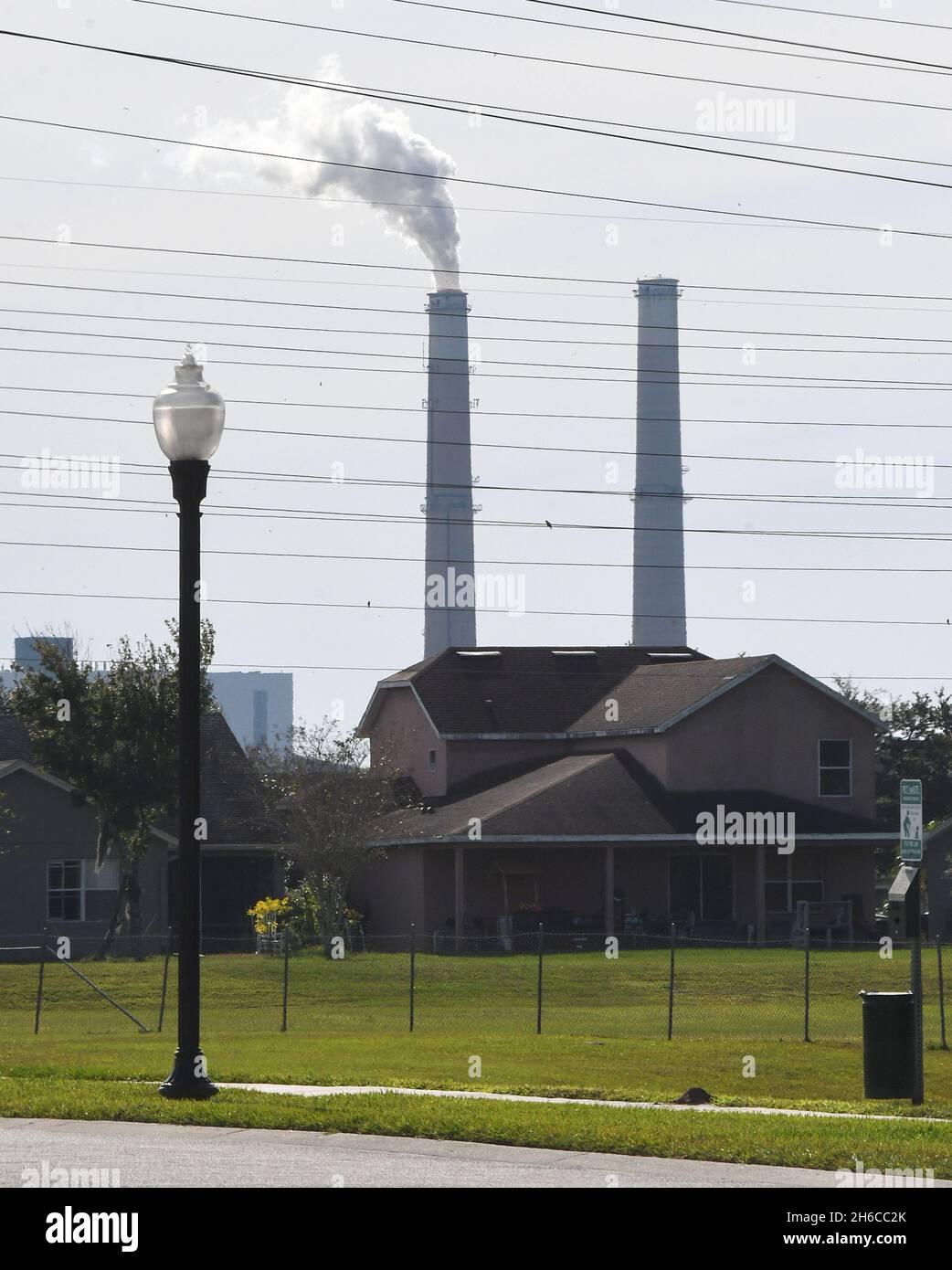 Orlando, United States. 14th Nov, 2021. The twin smokestacks at the ...