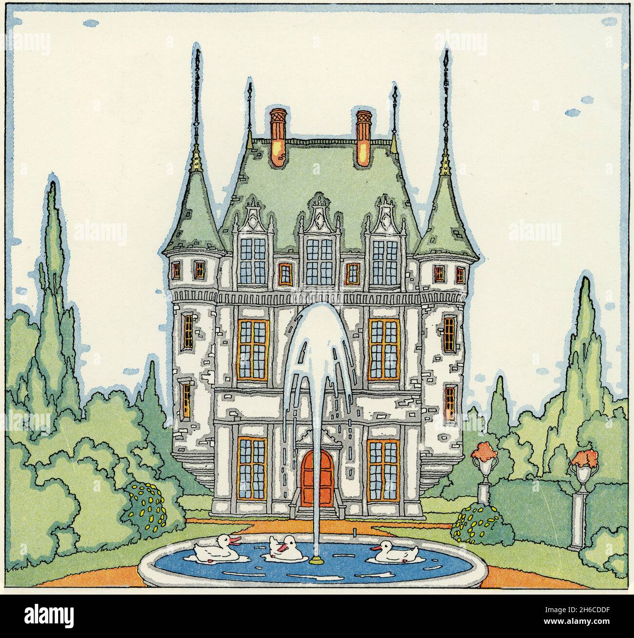 French chateau drawing hi-res stock photography and images - Alamy