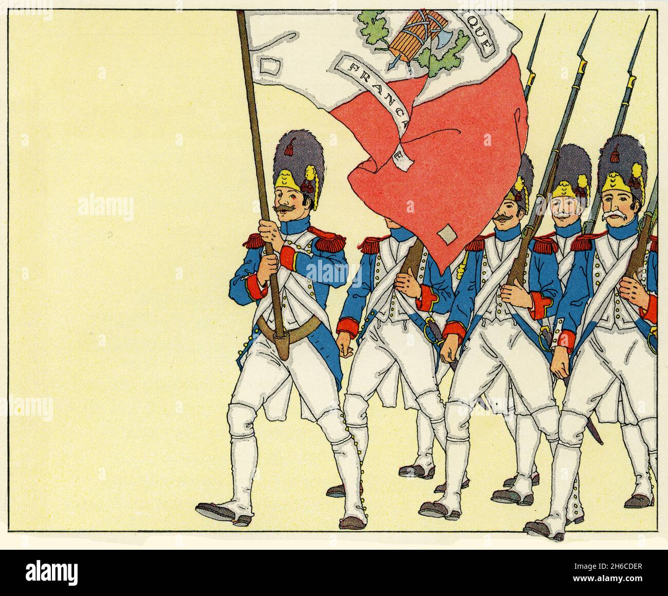 Vintage illustration of french army soldier hi-res stock photography ...