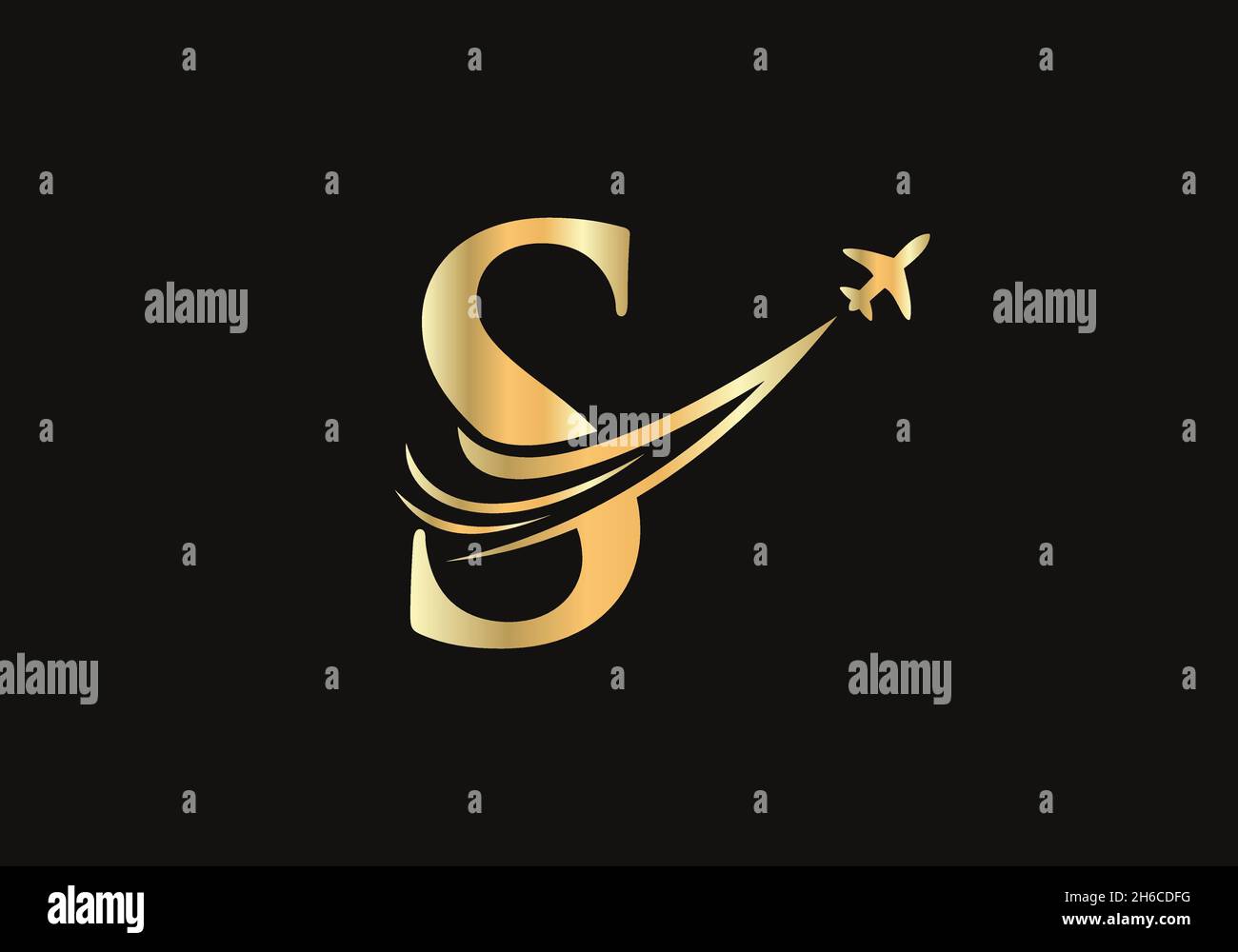 S aircraft logo Stock Vector Images - Alamy