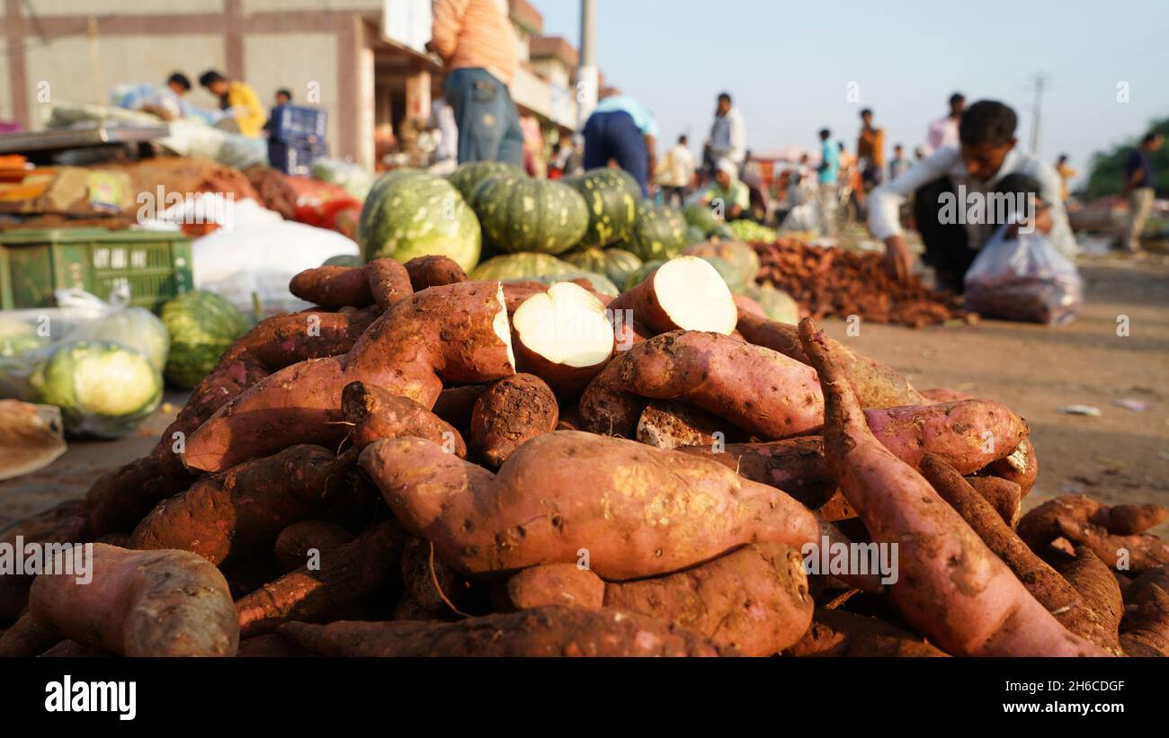 High-Resolution Image: Fresh Orange Sweet Potatoes #bakedsweetpotato ...