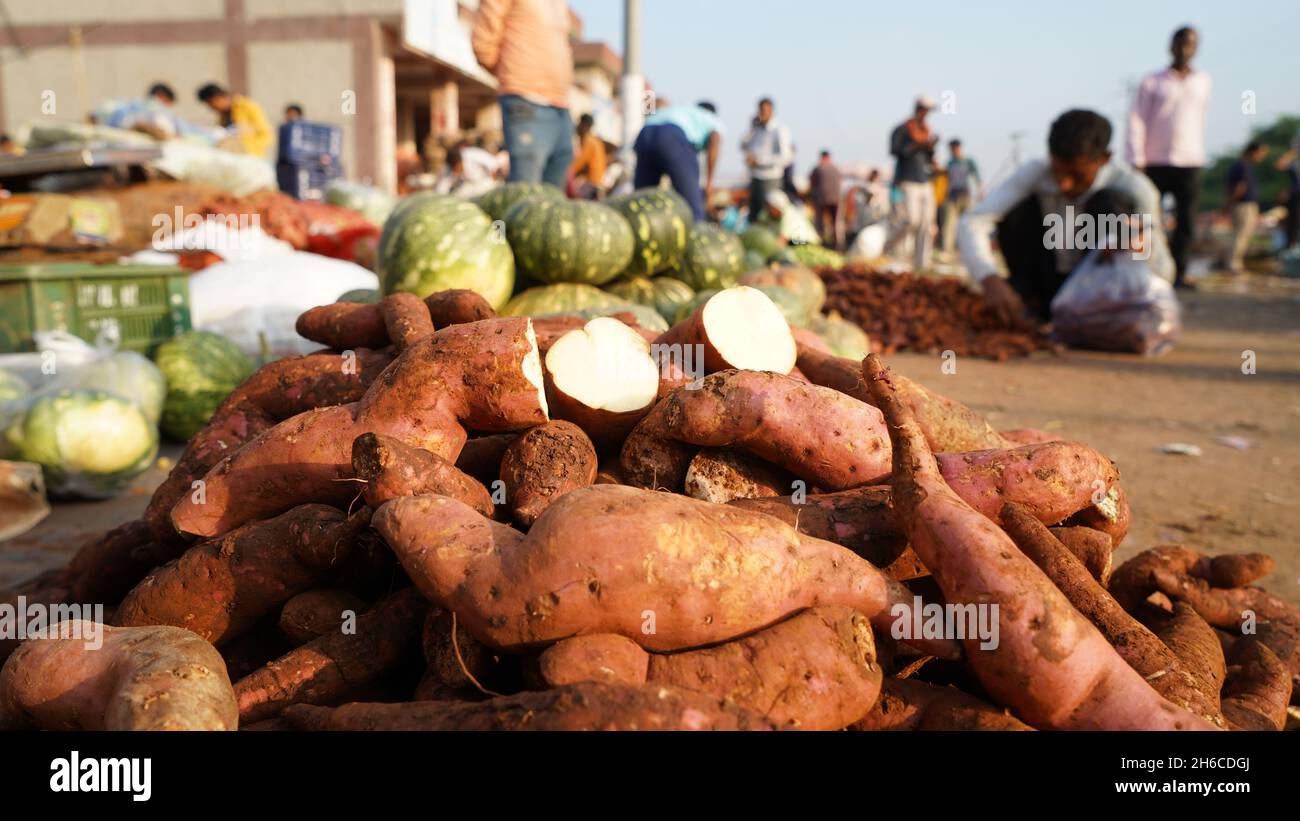 High-Resolution Image: Fresh Orange Sweet Potatoes #bakedsweetpotato ...