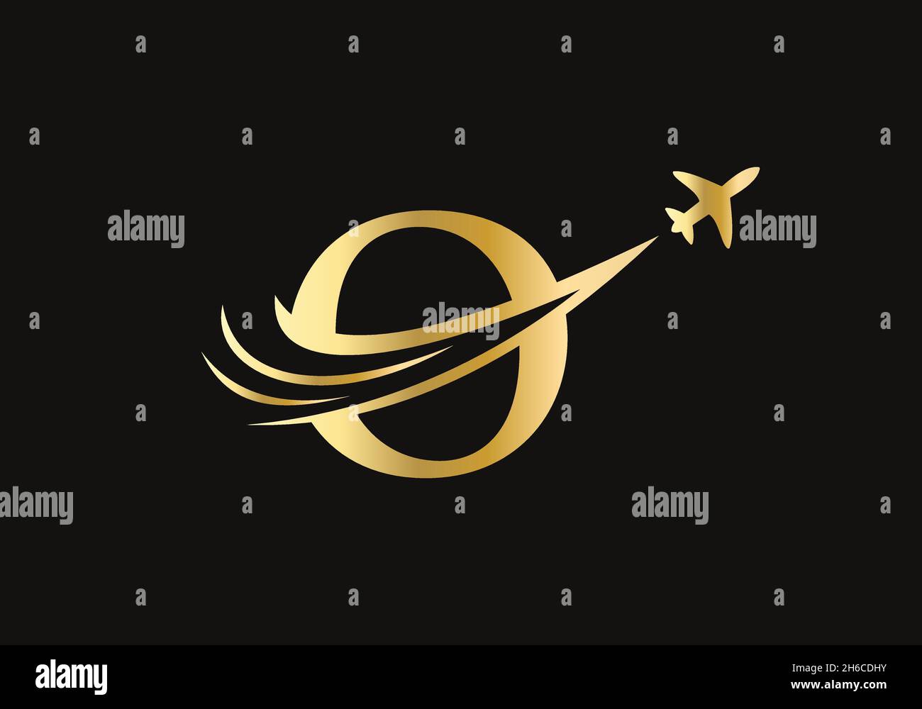 Air Travel O Logo Design with O letter. Letter O Air travel logo design ...