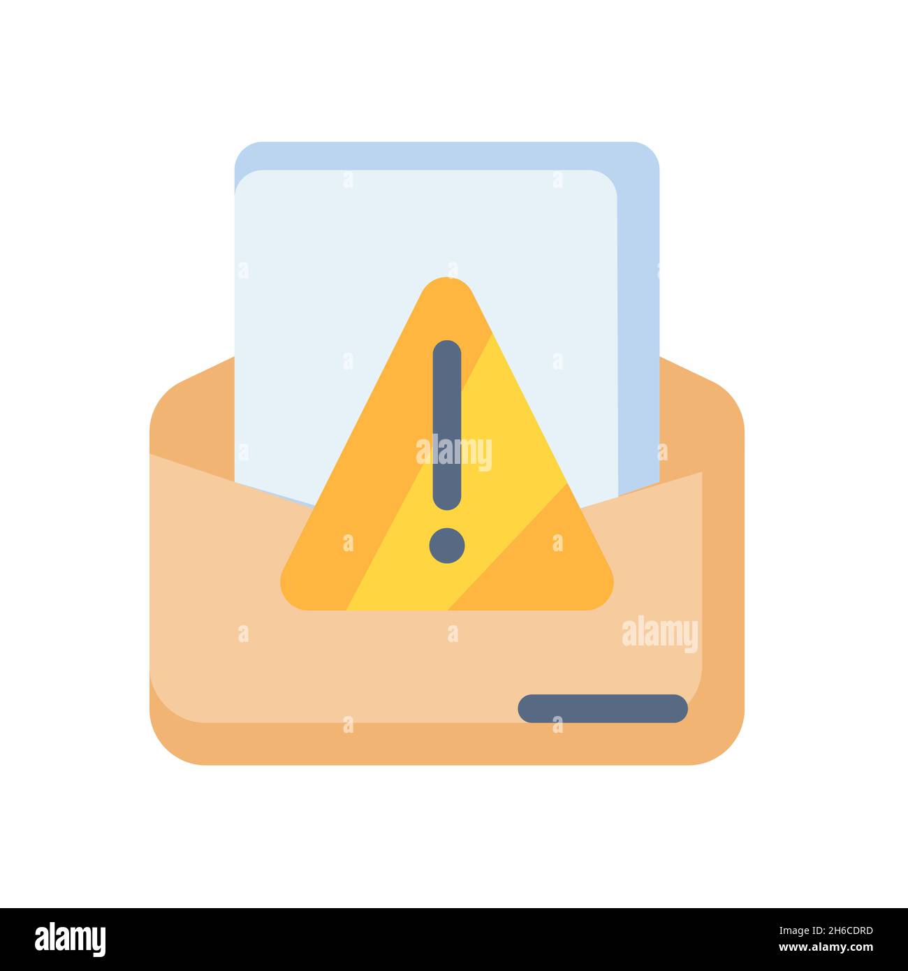 spam alert email warning single isolated icon with flat style vector ...