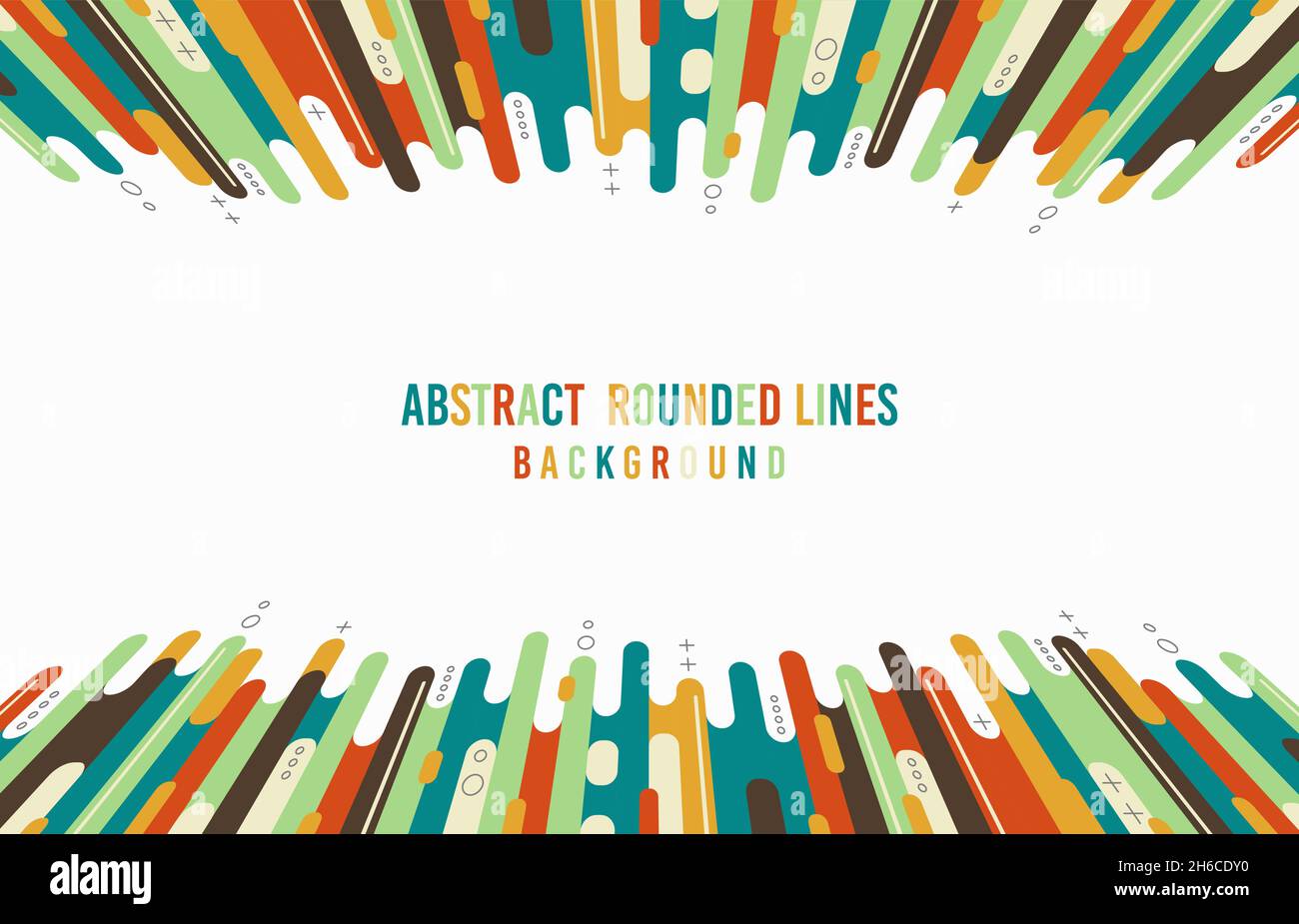 Abstract colourful rounded lines pattern artwork decorative style ...