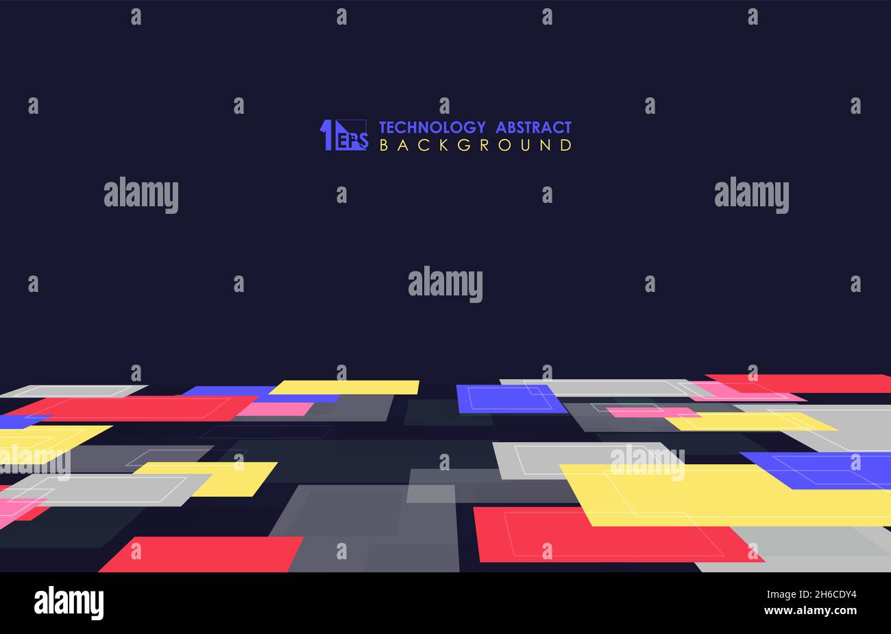 Abstract dark geometric pattern design of square style template. Overlapping artwork design ...