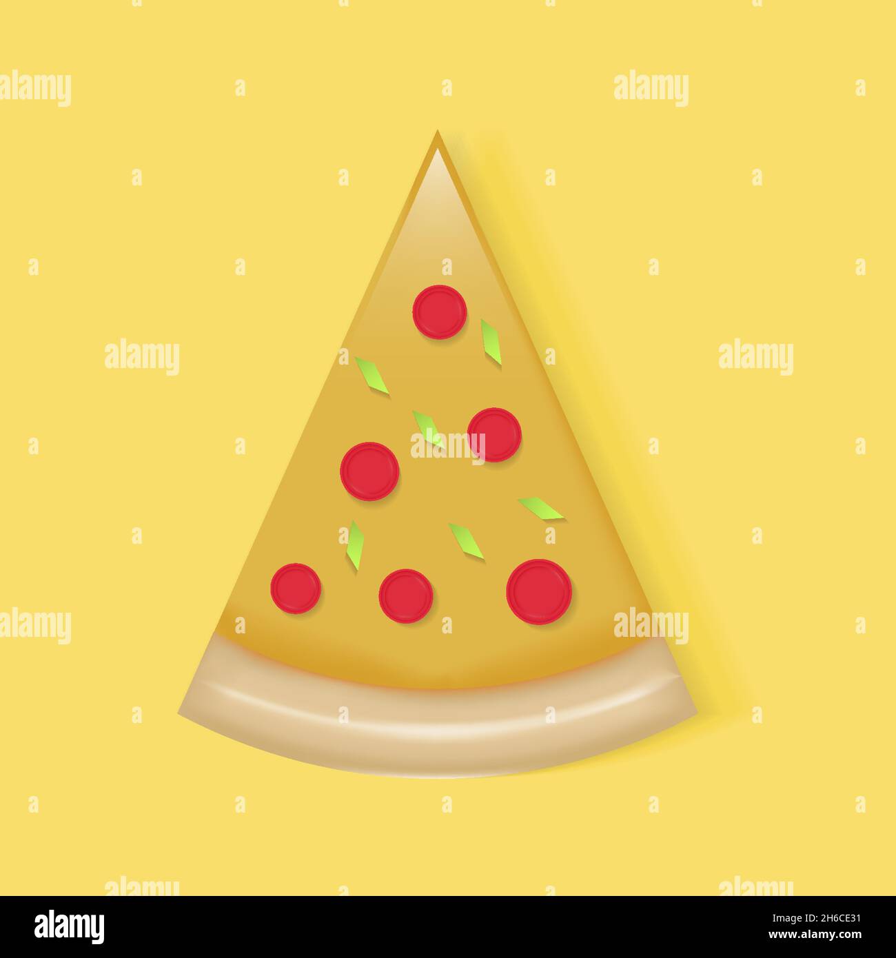 3d slice pizza icon illustration vector design. 3d food design. 3d ...