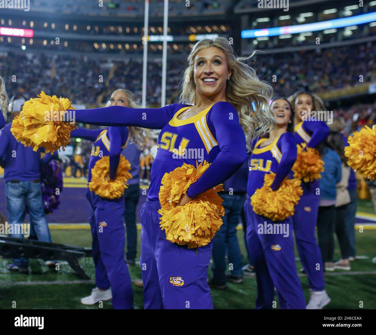 Baton Rouge, LA, USA. 13th Nov, 2021. A LSU Tiger Girl performs during ...