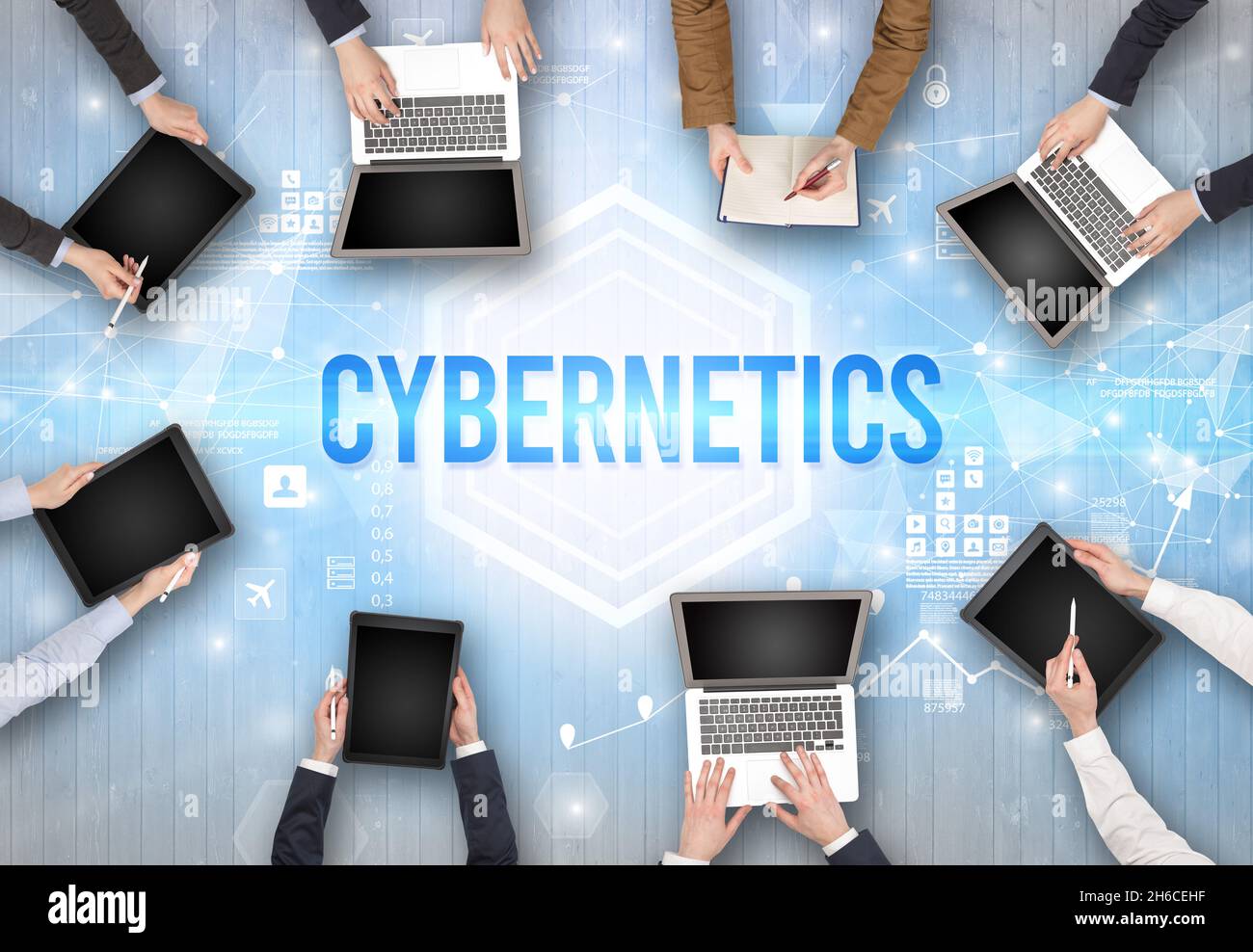 Group of Busy People Working in an Office, technology concept Stock ...