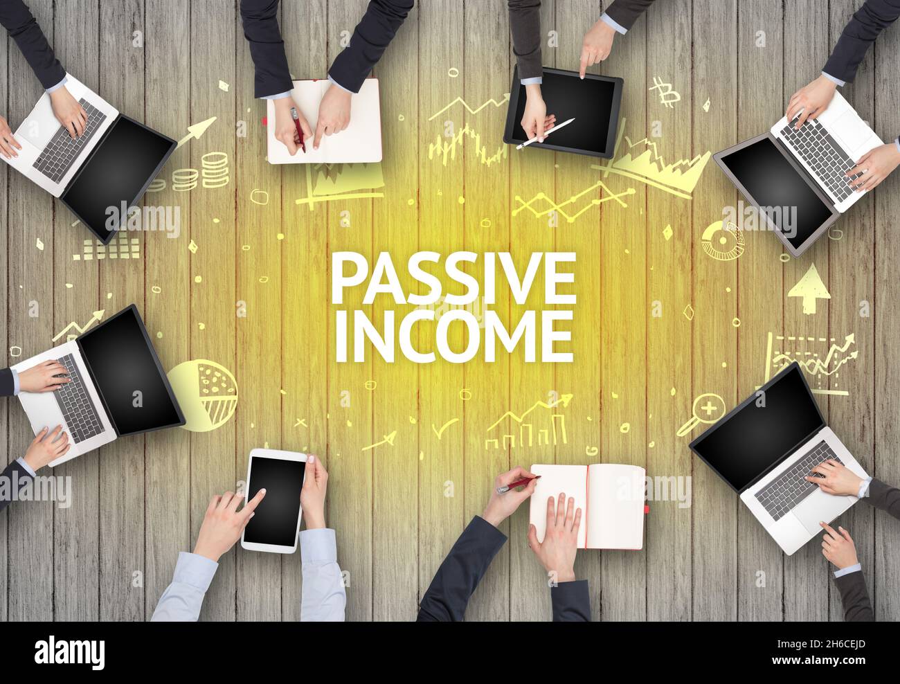 Group of Busy People Working in an Office Stock Photo - Alamy