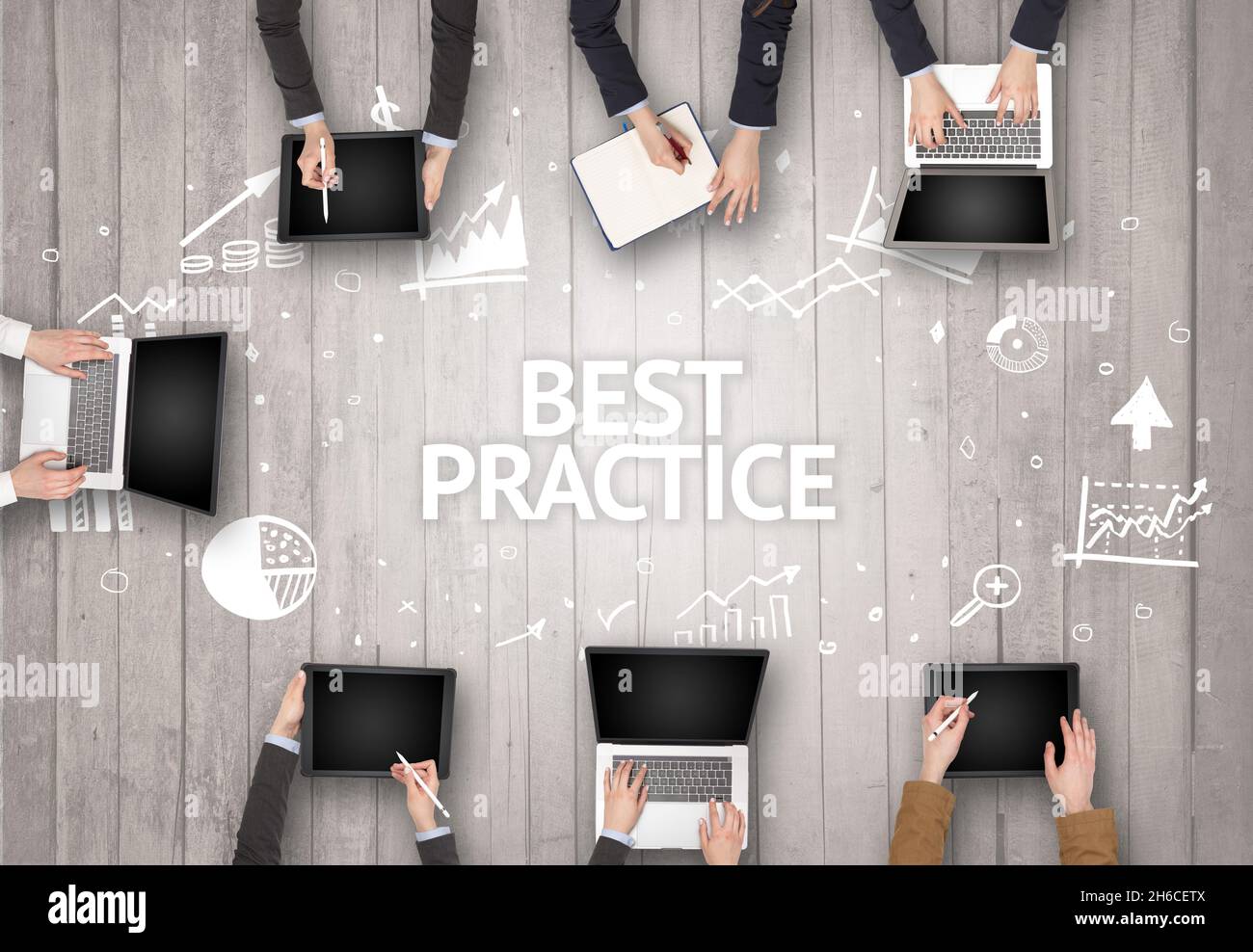 Group of Busy People Working in an Office Stock Photo - Alamy