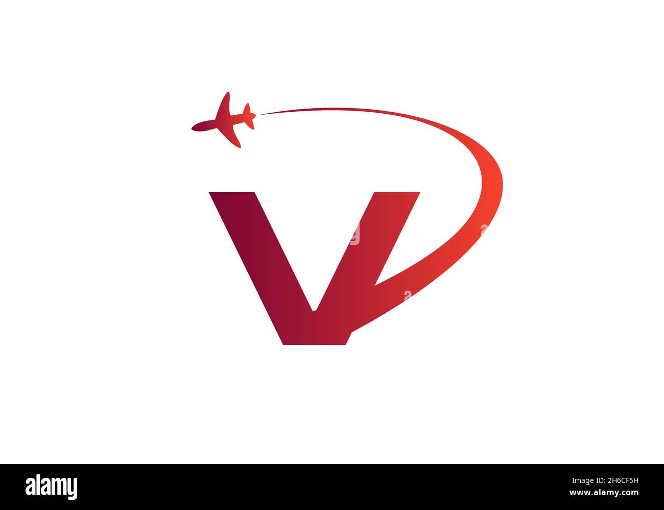 Creative Air Travel Logo Design with V letter. V letter Concept air ...