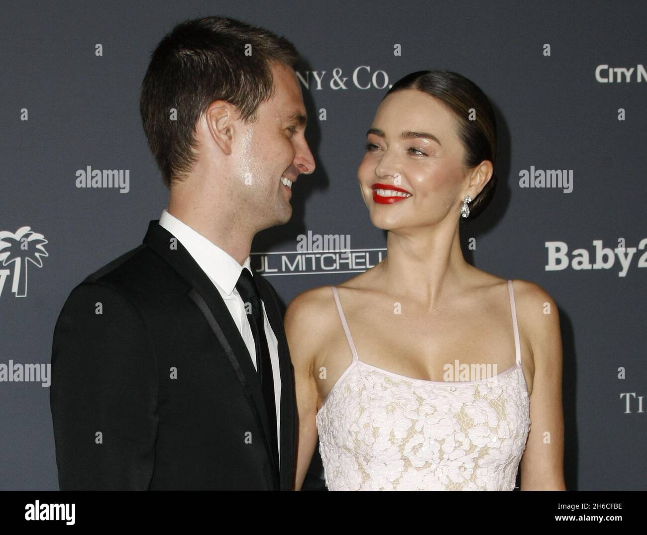 WEST HOLLYWOOD, CALIFORNIA - NOVEMBER 13: Evan Spiegel and Miranda Kerr ...