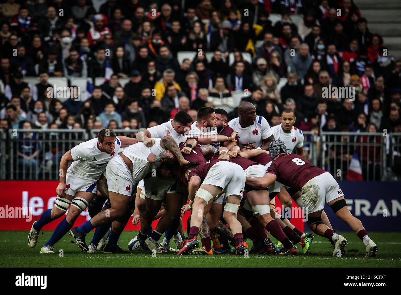 Scrum during the international rugby union Test match between France ...