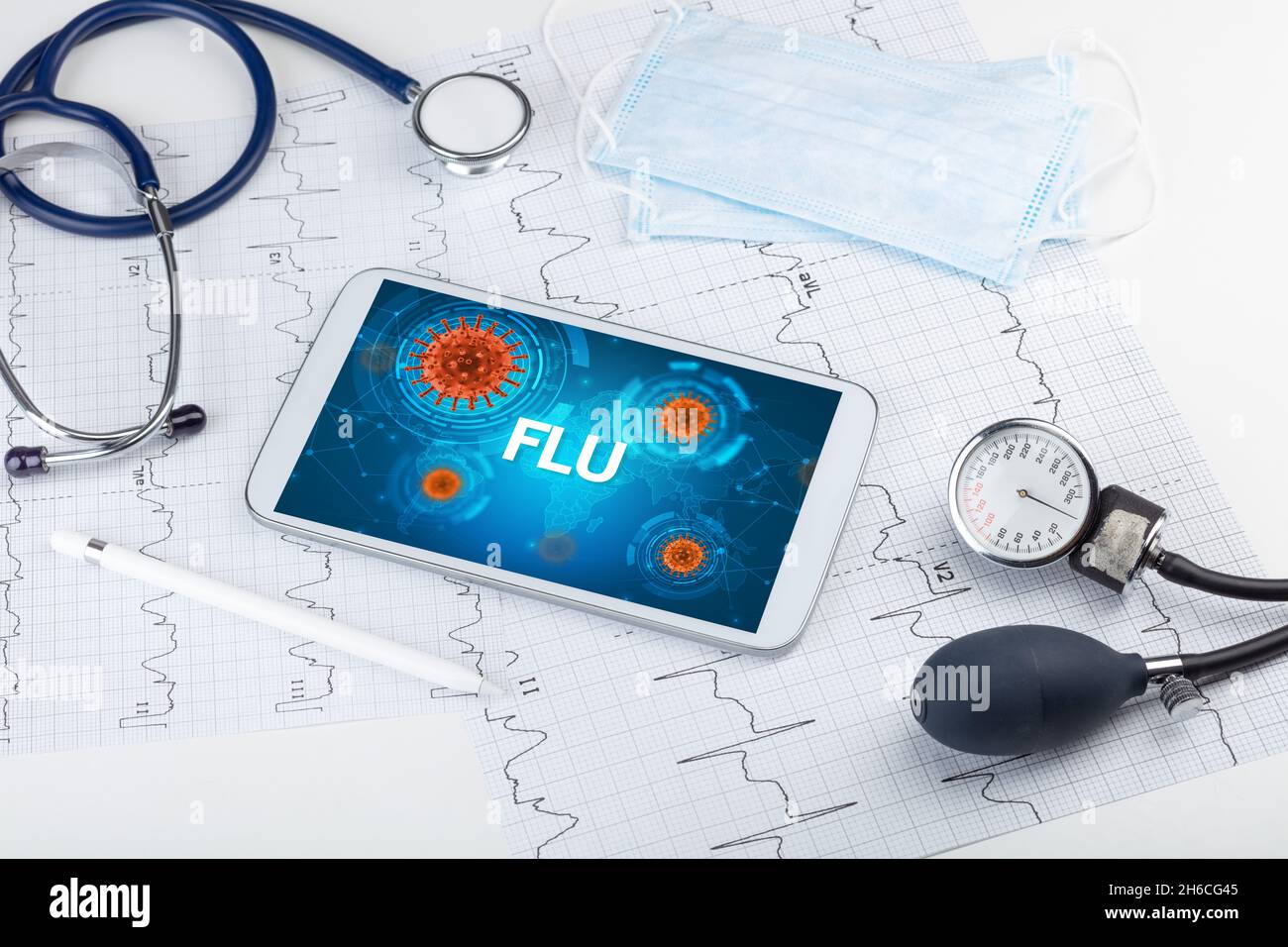 Close-up view of a tablet pc with inscription Stock Photo - Alamy
