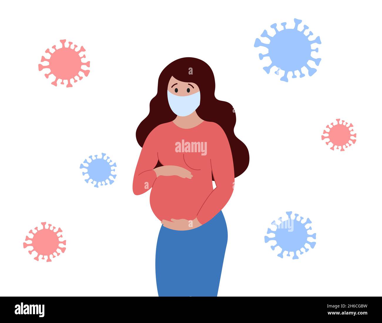Pregnancy during pandemic Stock Vector Images - Alamy