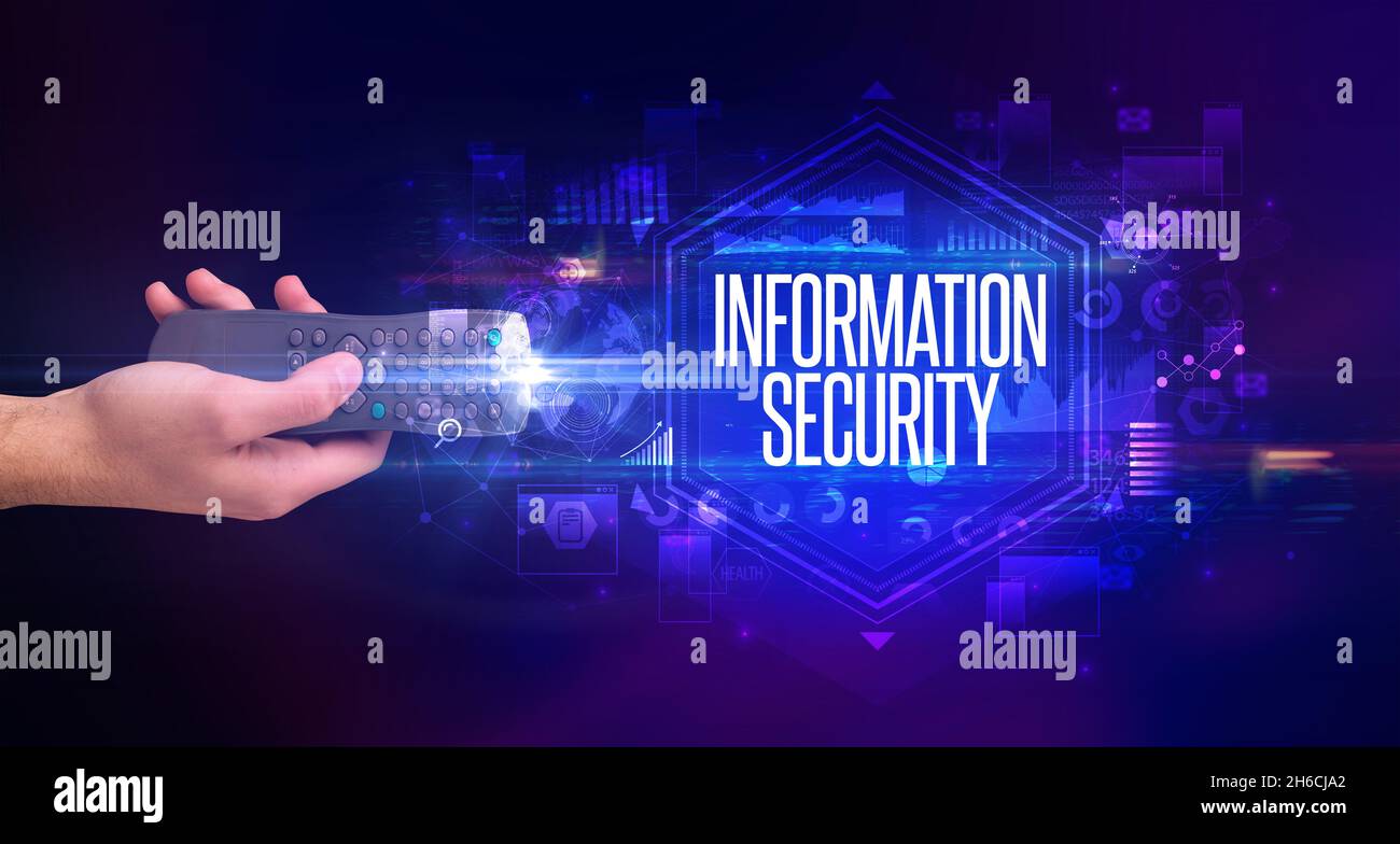 hand holding wireless peripheral, cyber security concept Stock Photo ...