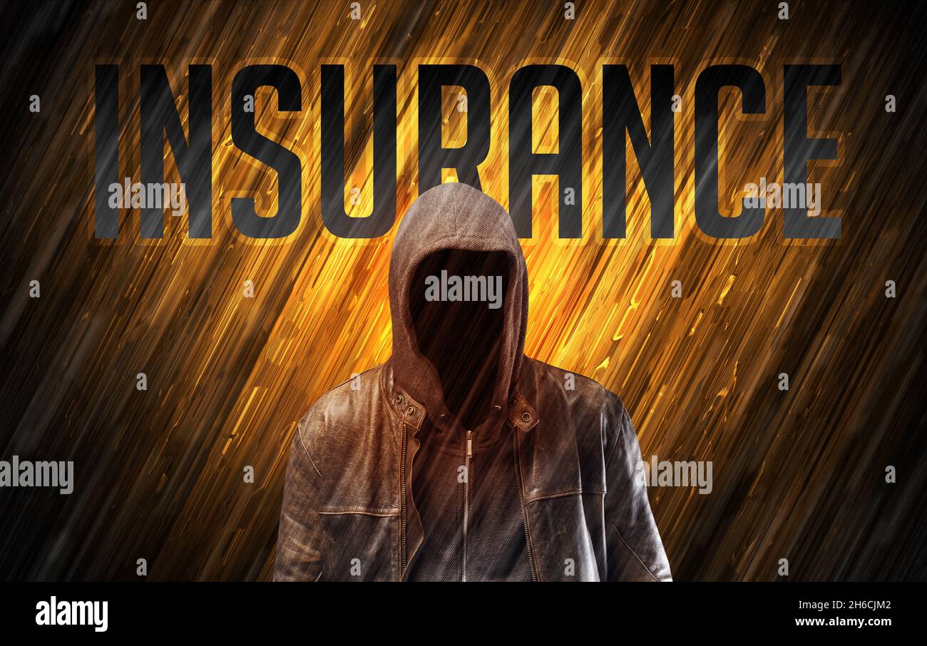 Mysterious man with security concept Stock Photo - Alamy