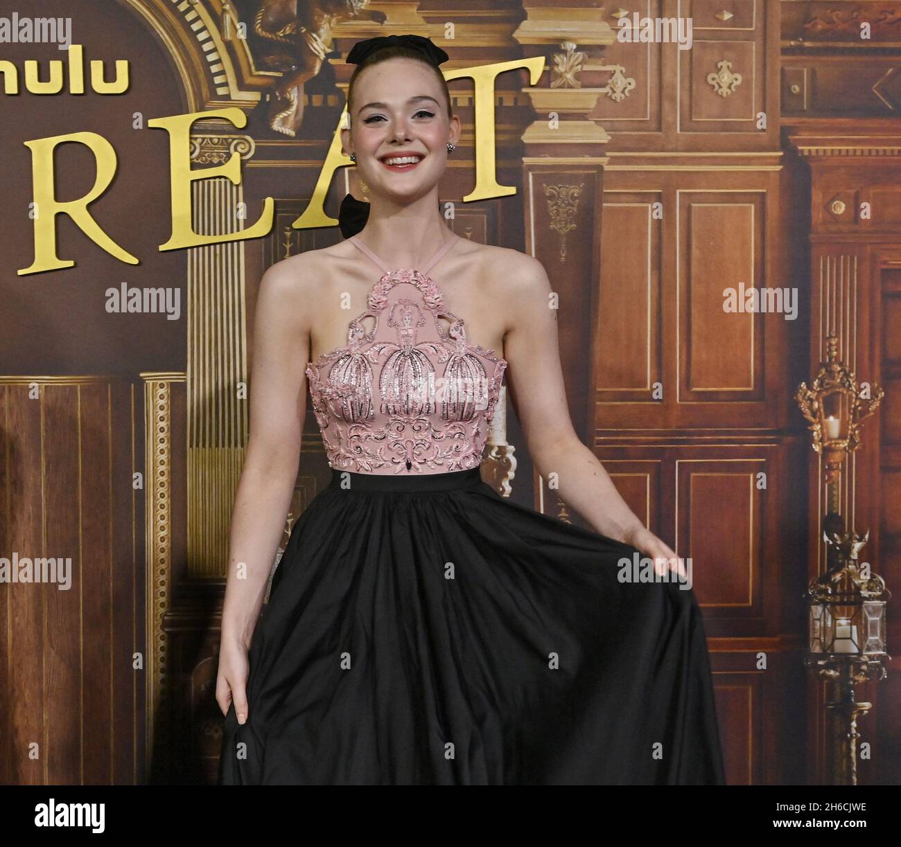 Hollywood, Los Angeles,, November 14, 2021, Cast member Elle Fanning ...