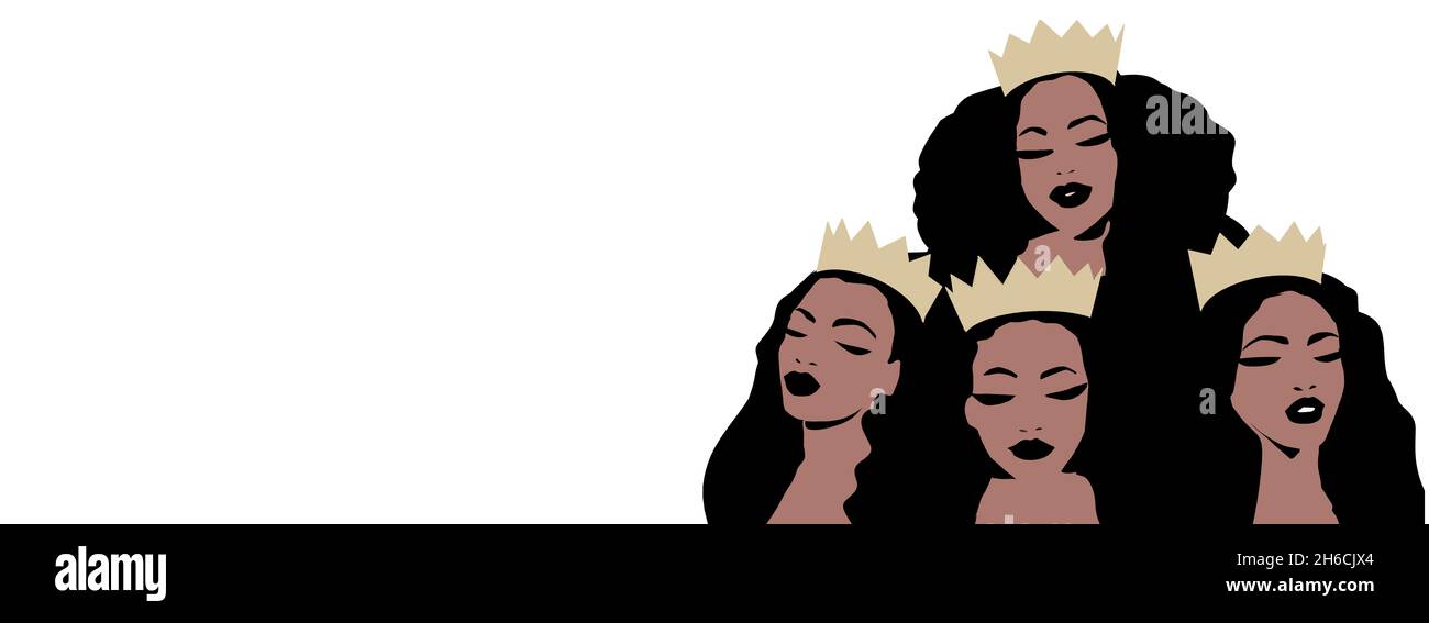 Black woman banner Stock Photo - Alamy