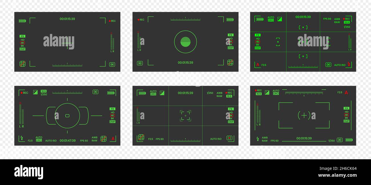 Camera viewfinder night vision video or photo frame recorder flat style ...