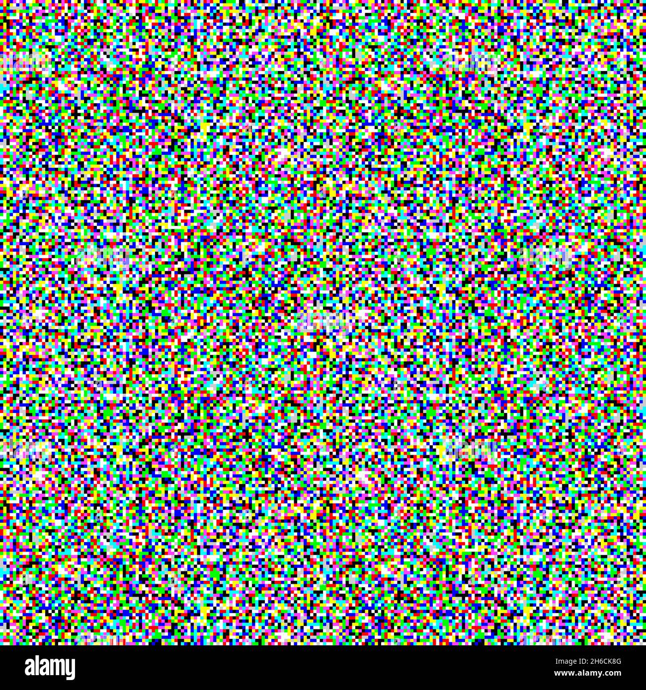 Color TV screen noise pixel glitch seamless pattern texture background ...