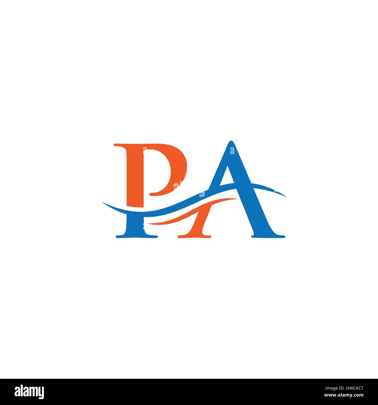 Premium Letter PA Logo Design with water wave concept. PA letter logo ...