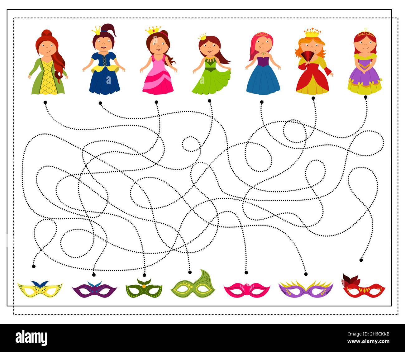 A puzzle game for kids, go through the maze. Pick up where whose ...