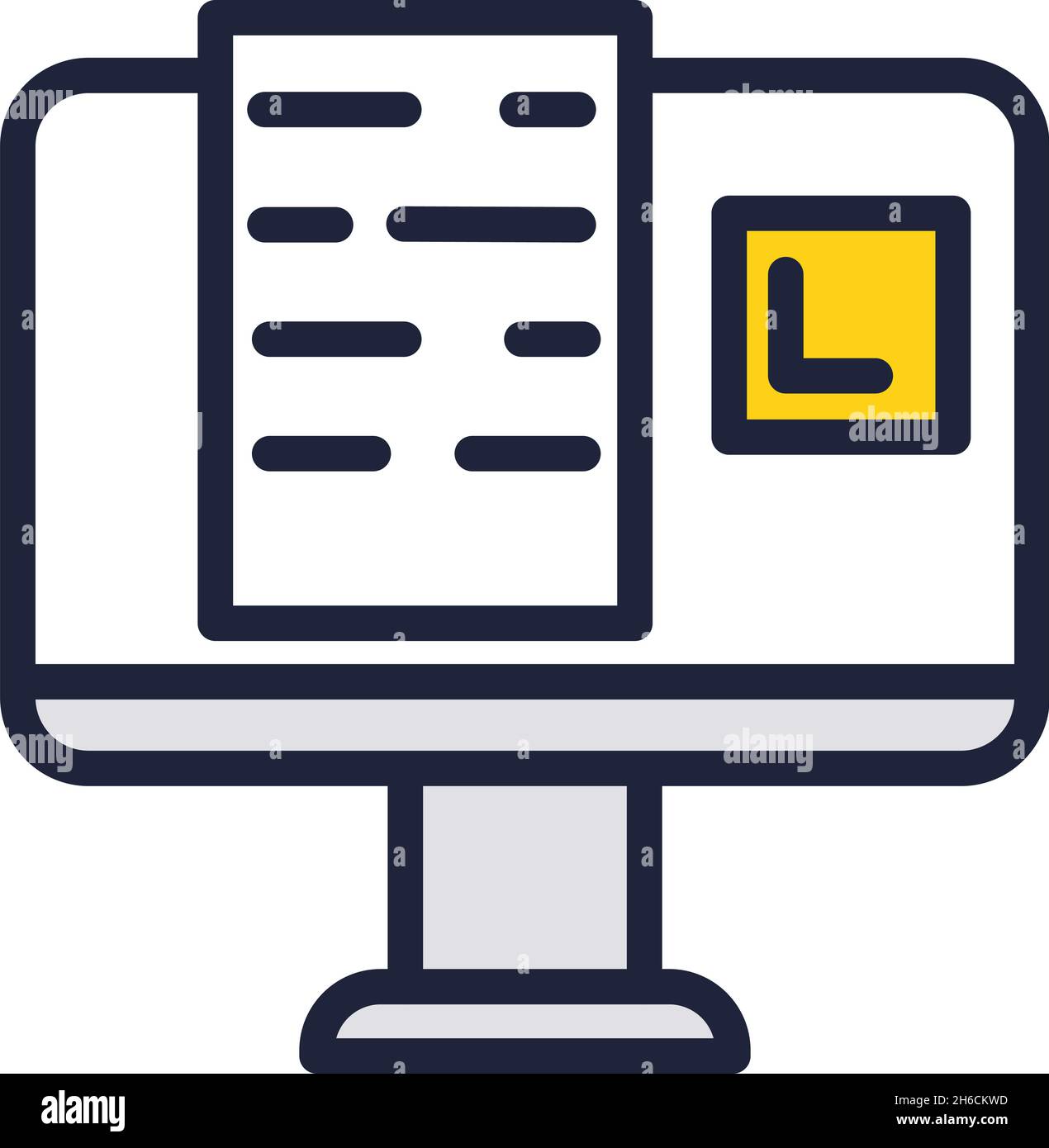 E-learning tech icon vector online school training Stock Vector Image ...