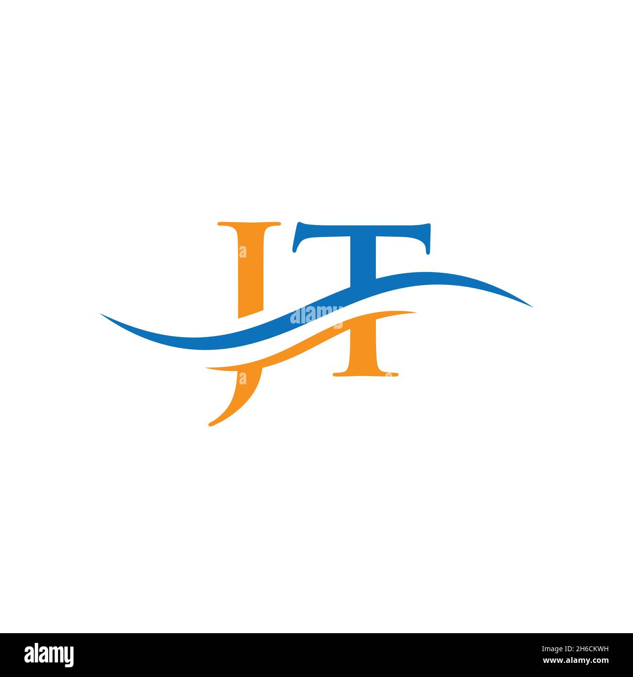 Creative JT letter with luxury concept. Modern JT Logo Design for business and company identity ...