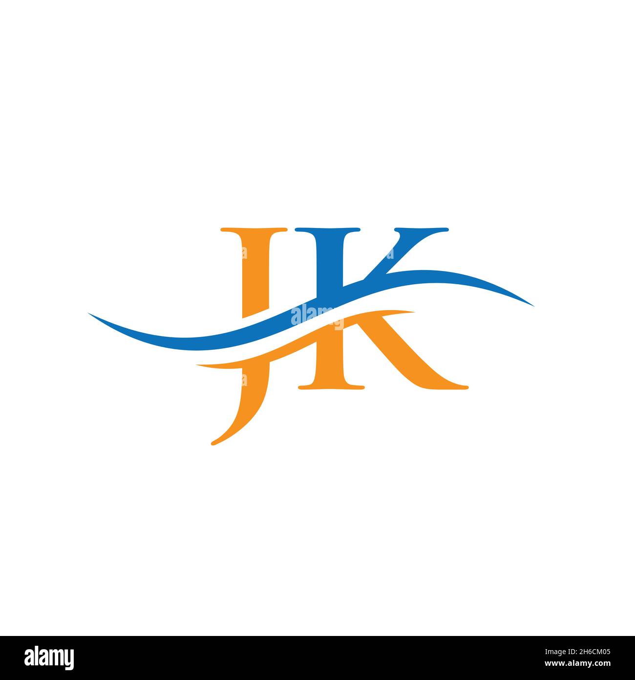 Monogram letter JK logo design Vector. JK letter logo design with ...