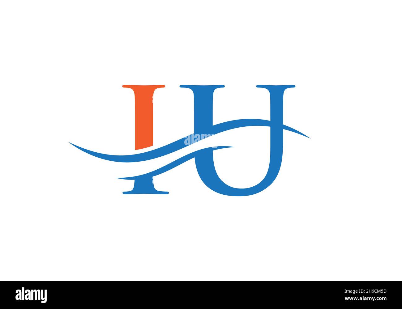 IU Linked Logo for business and company identity. Creative Letter IU ...
