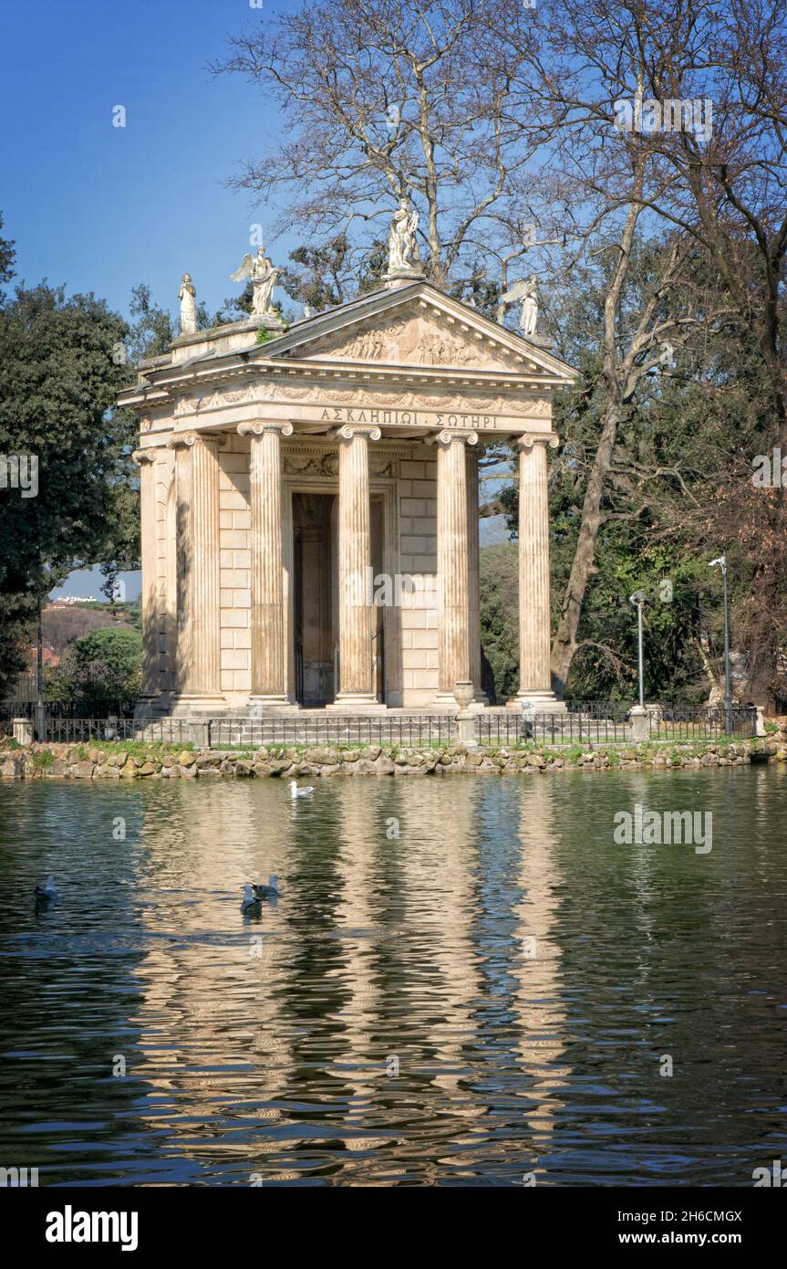 Temple of Aesculapius in Villa Borghese, Rome, Italy Stock Photo - Alamy