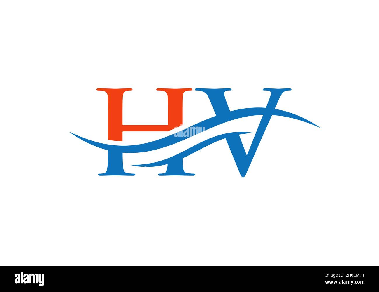 Initial HV letter business logo design vector template with minimal and modern trendy. HV logo ...