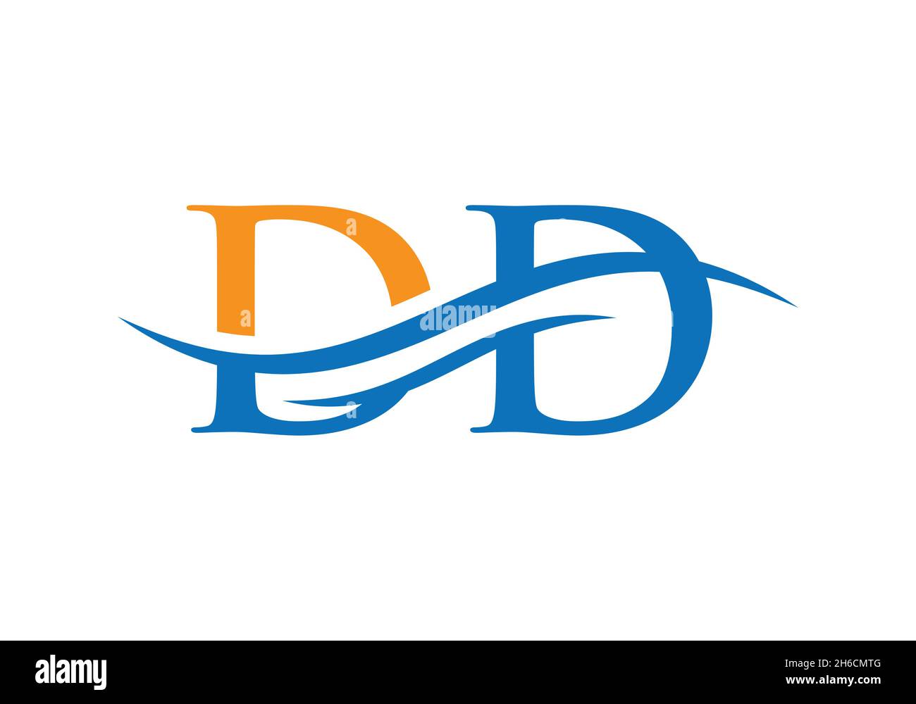Water Wave DD Logo Vector. Swoosh Letter DD Logo Design for business ...