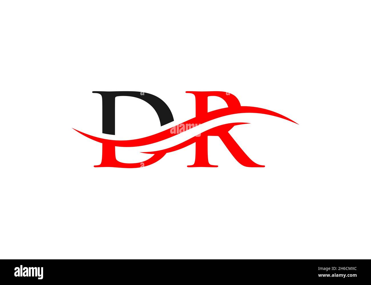 Premium Letter DR Logo Design with water wave concept. DR letter logo ...