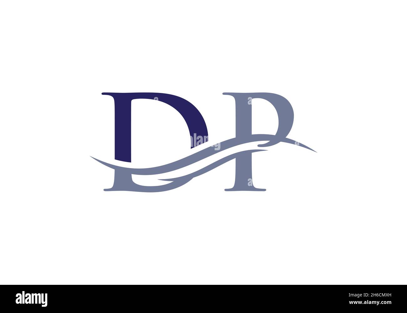 Initial DP letter linked logo vector template. Swoosh letter DP logo ...