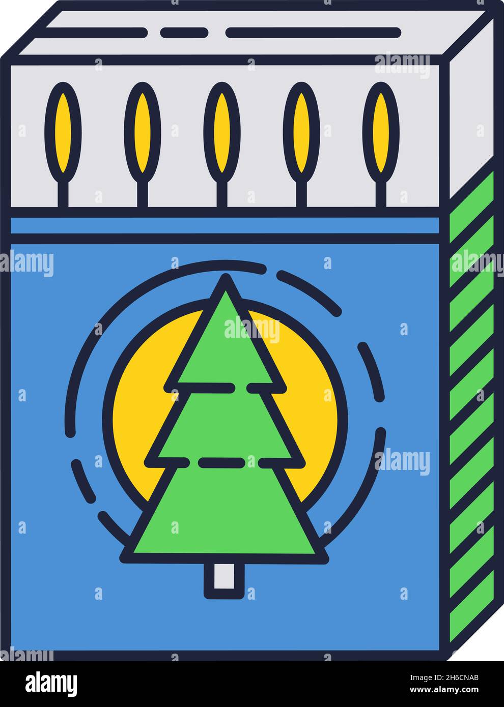 Matches in box icon vector matchbox design Stock Vector Image & Art - Alamy