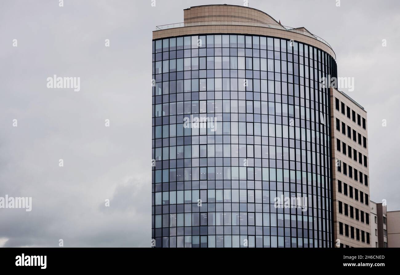 modern financial center. glass office building Stock Photo - Alamy