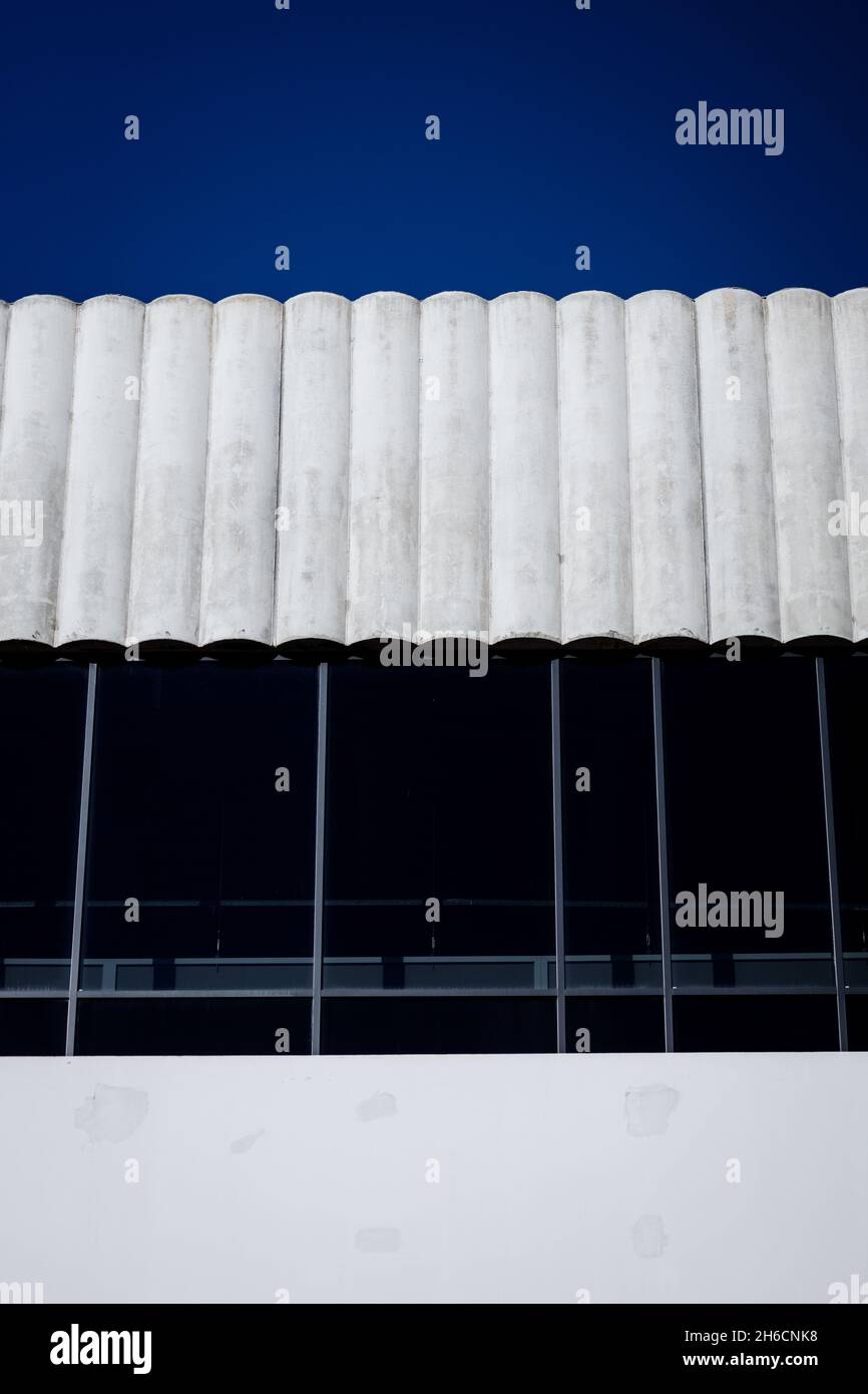 Abstract detail of modern contemporary architecture over sky background ...