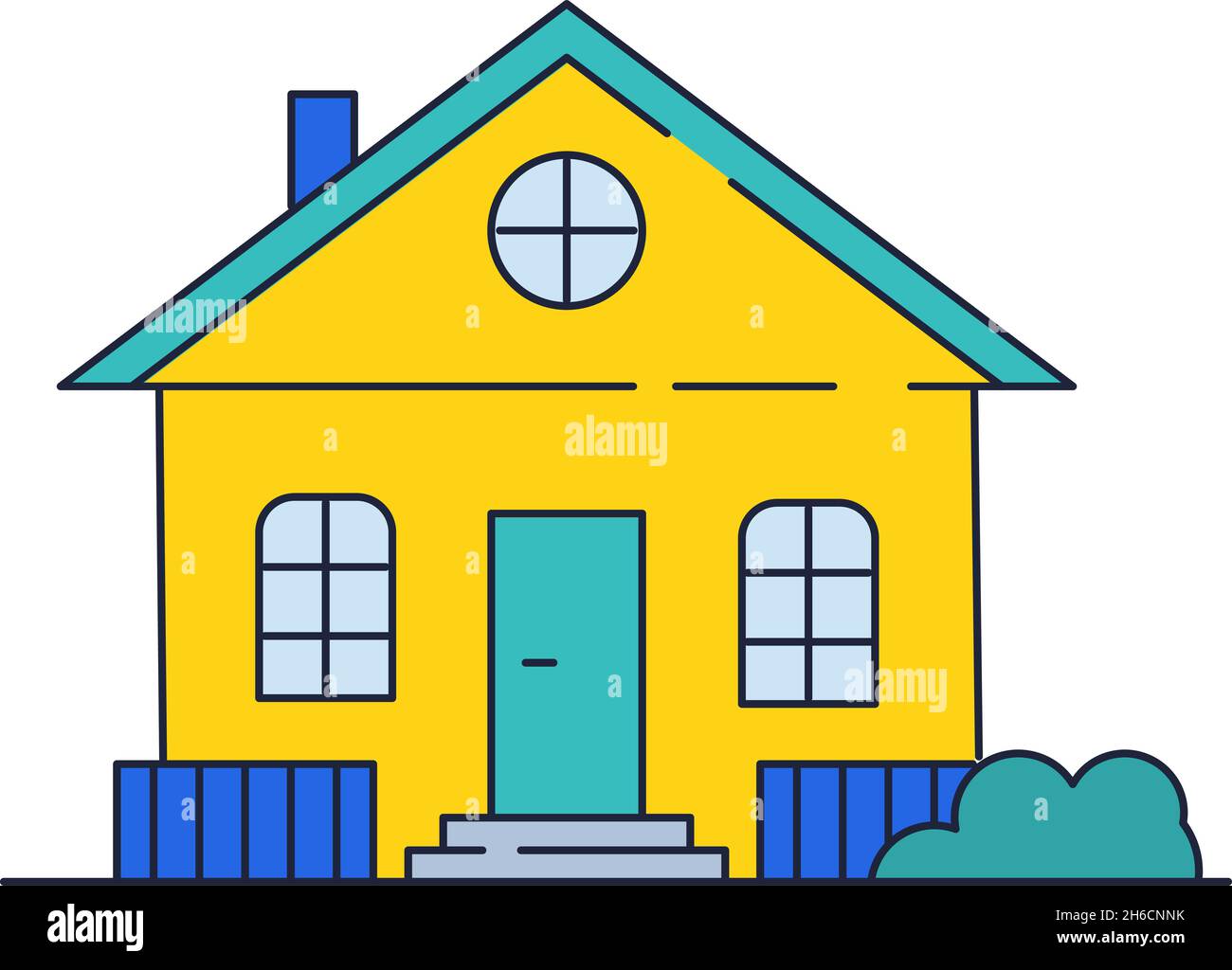 House icon vector rural home cottage building Stock Vector Image & Art ...